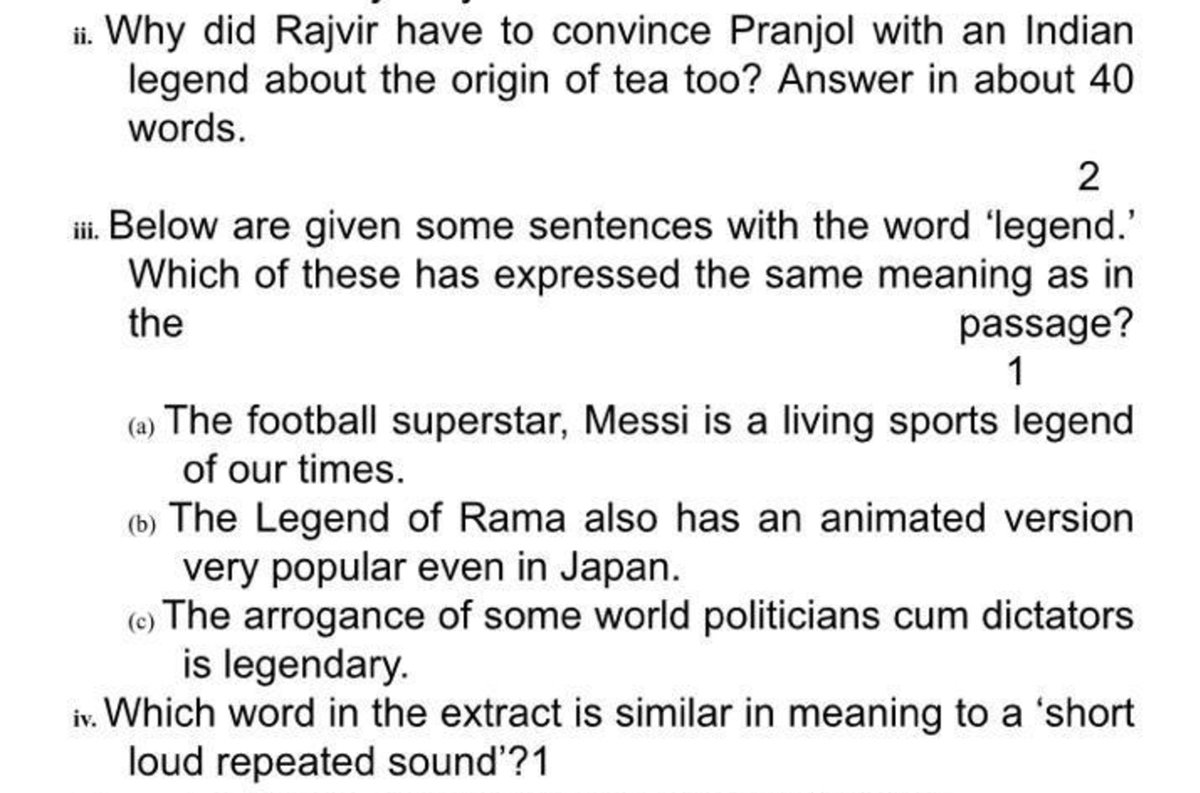 ii. Why did Rajvir have to convince Pranjol with an Indian legend about t..