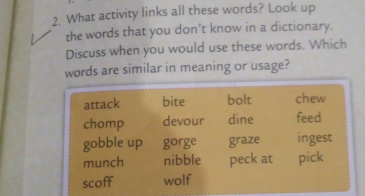 Vocabulary Activity: Linking Words Look up the words that you don't know..