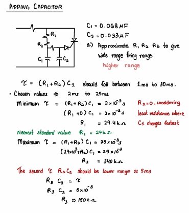 ADDING CAPACITOR C1 = 0.068μF C2 = 0.033μF a) Approximate R1, R2, R3 to..