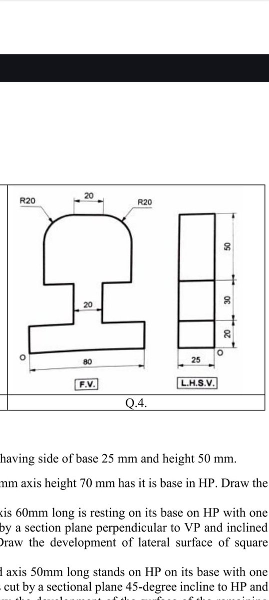 Question A square pyramid has a base side length of 25 mm and a height of..