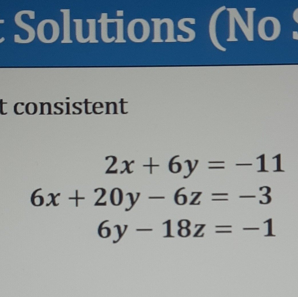 Solve the following system of equations using Gauss-Jordan elimination: