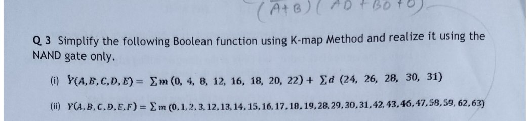 Simplify the following Boolean functions using the K-map method and reali..