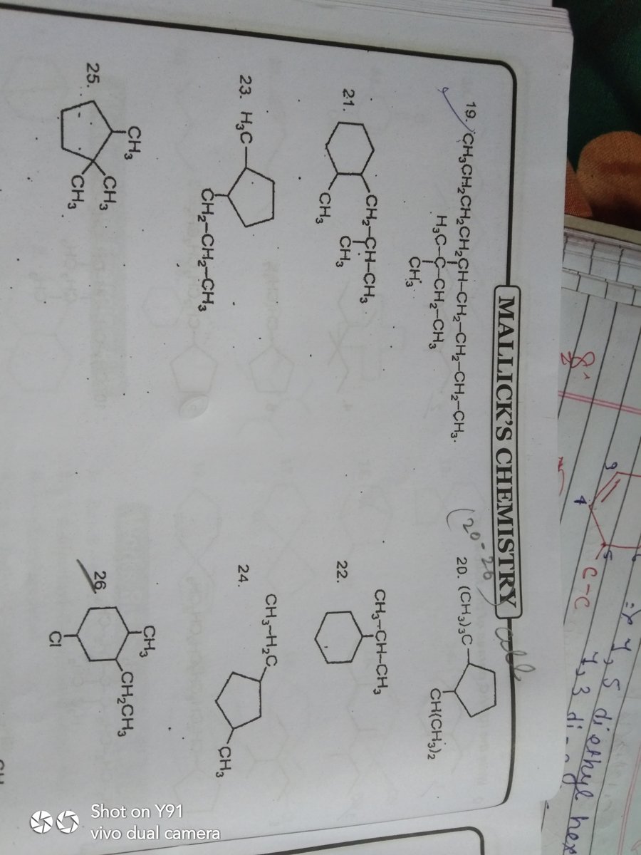 Organic Chemistry Nomenclature Questions Given the following cycloalkane..