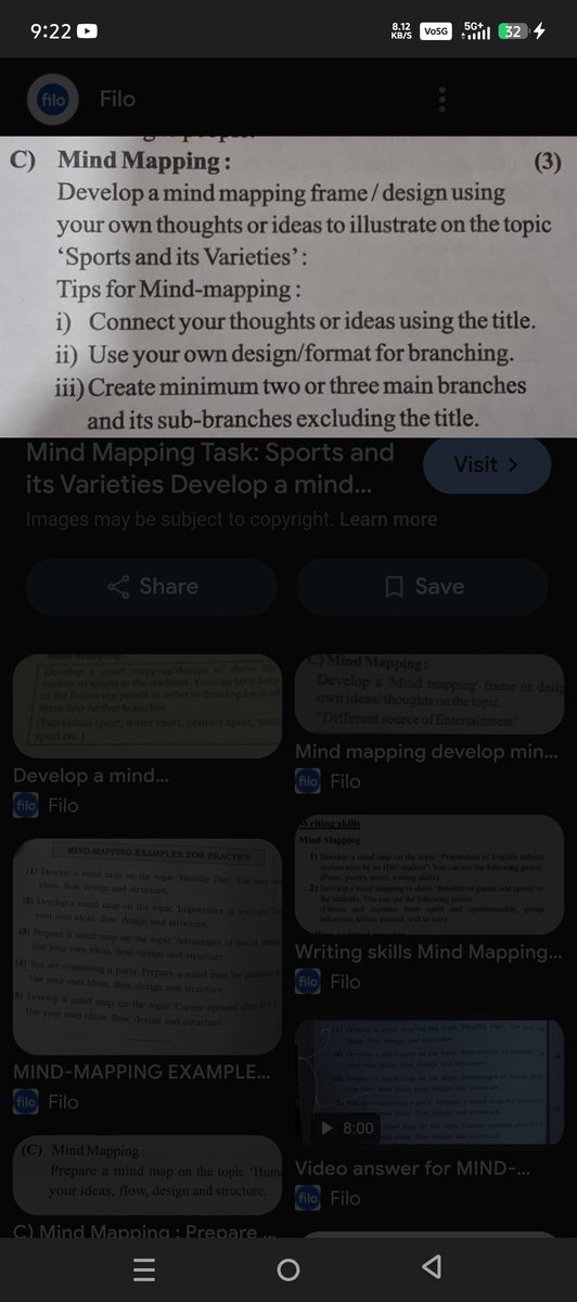 Develop a mind mapping frame/design using your own thoughts or ideas to i..