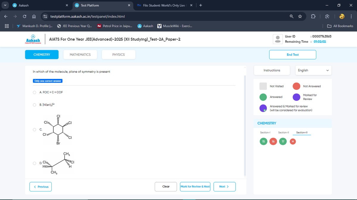 Aakash Test Platform filo Filo Student: World's Only Live testplatform.aa..