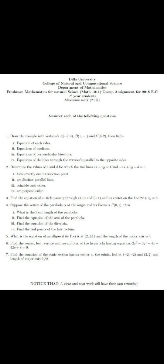 Draw the triangle with vertices A(-2,4), B(1,-1) and C(6, 2), then find: