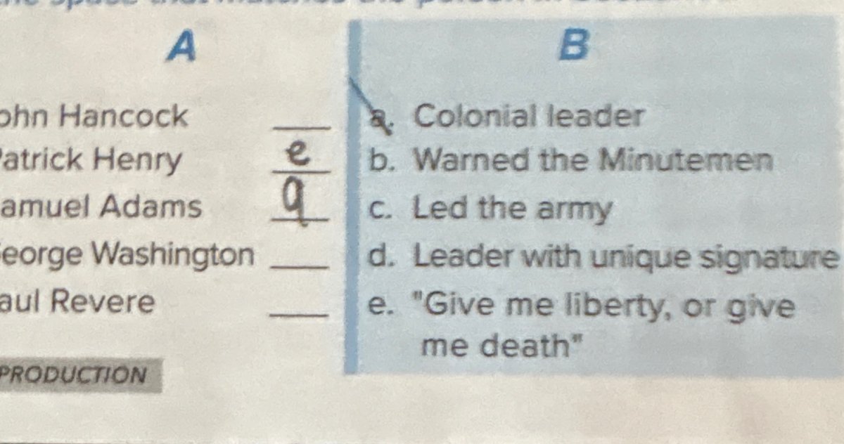 Match the people in Section A with the space that matches the person in S..