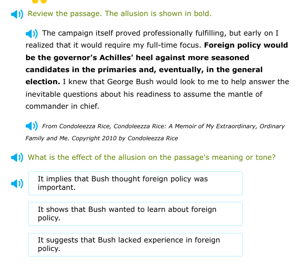 Review the passage. The allusion is shown in bold. The campaign itself pr..