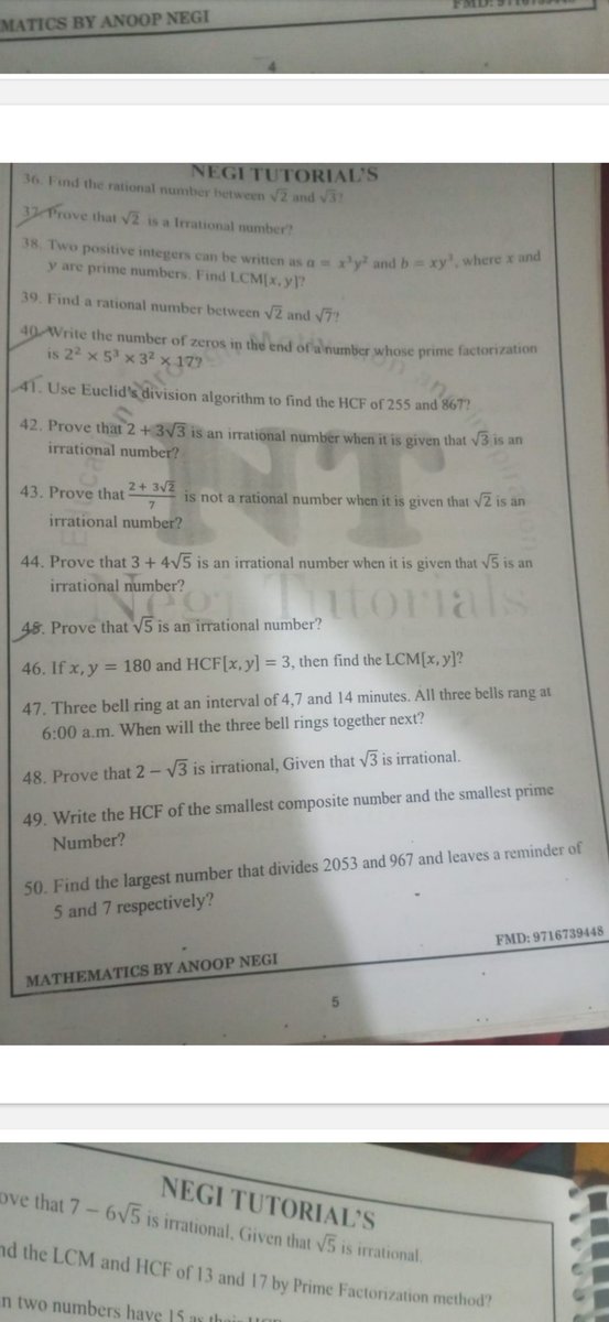 Find a rational number between \sqrt{2} and \sqrt{3}. Prove that \sqrt{2..