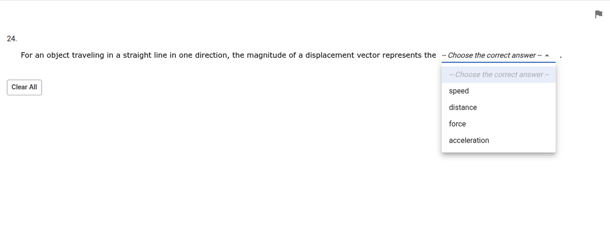 For an object traveling in a straight line in one direction, the magnitud..