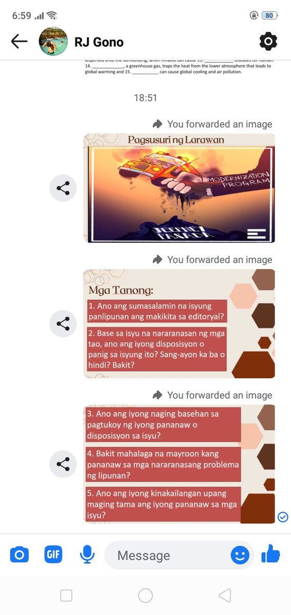 Pagsusuri ng Larawan (Analysis of the Image) Mga Tanong (Questions): An..