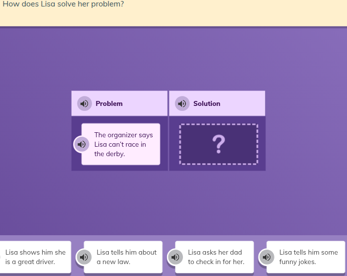 How does Lisa solve her problem? The organizer says Lisa can't race in t..