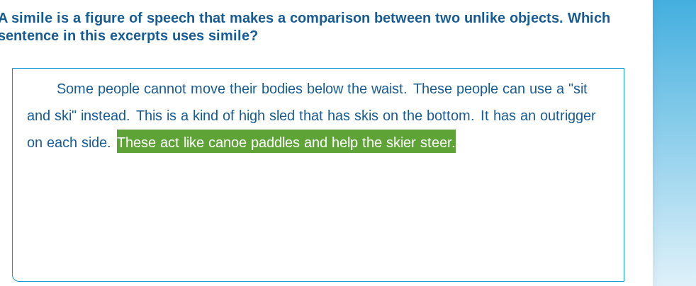 A simile is a figure of speech that makes a comparison between two unlike..