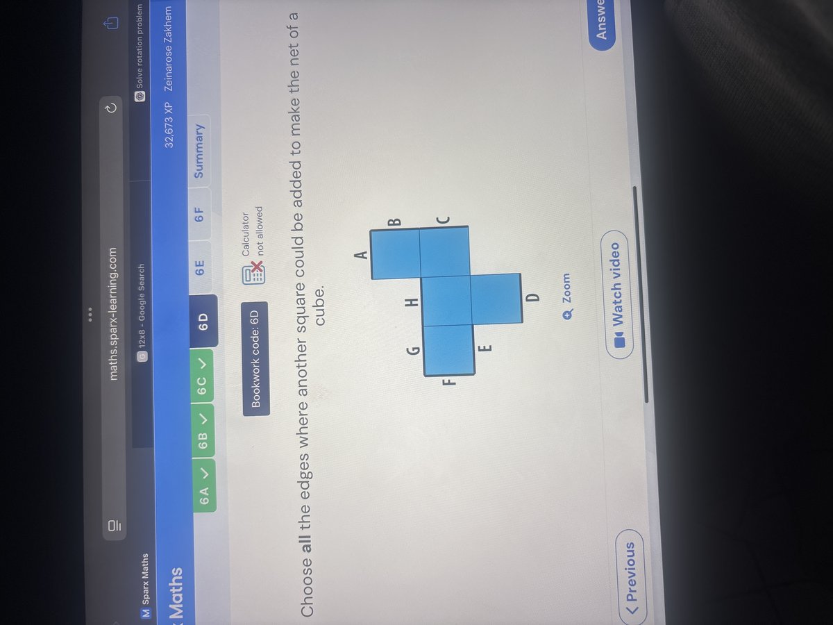 Choose all the edges where another square could be added to make the net