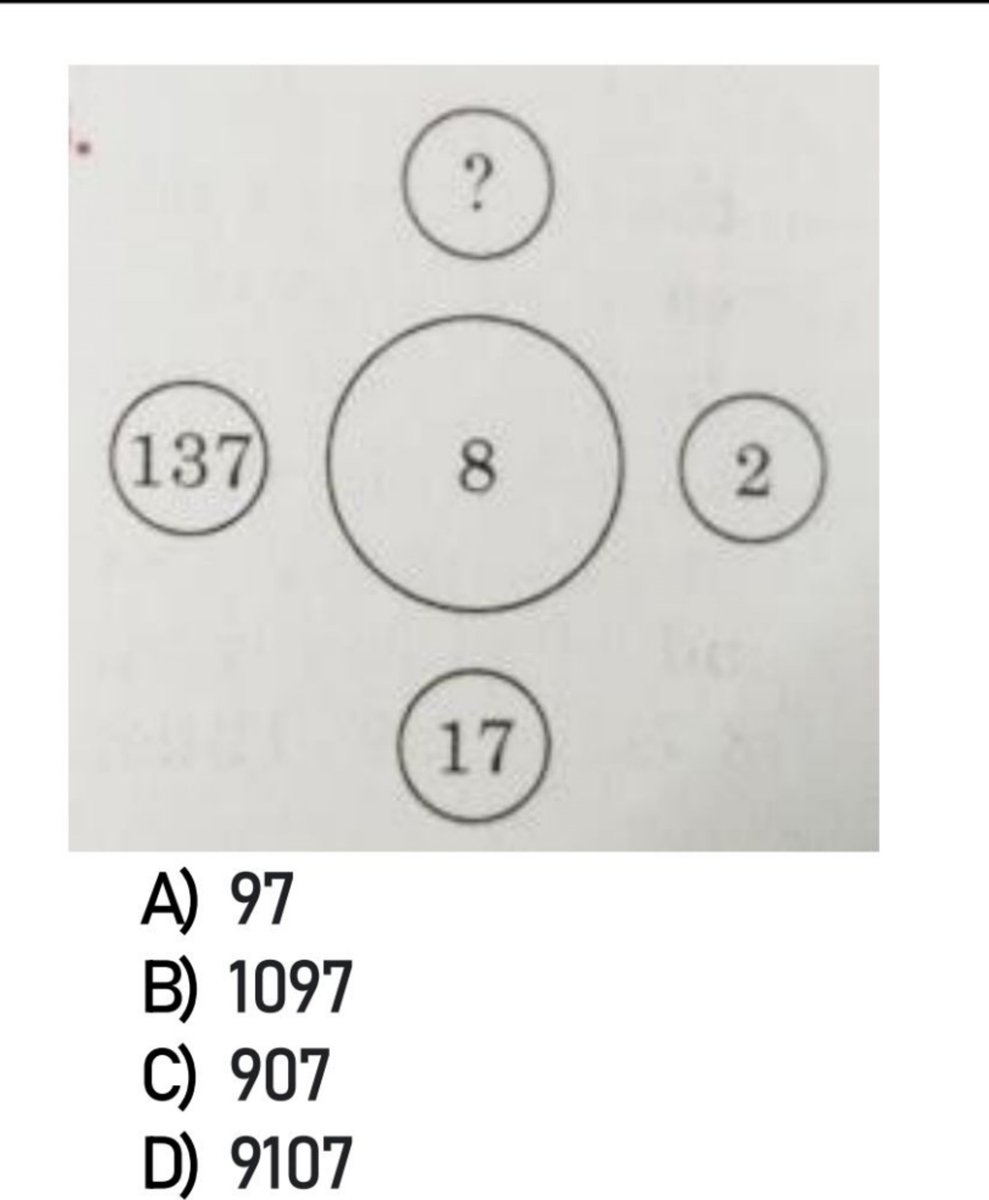 What number should replace the question mark in the diagram? The numbers..