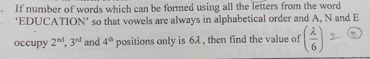 If number of words which can be formed using all the letters from the wor..
