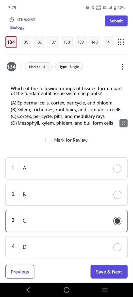 Which of the following groups of tissues form a part of the fundamental t..