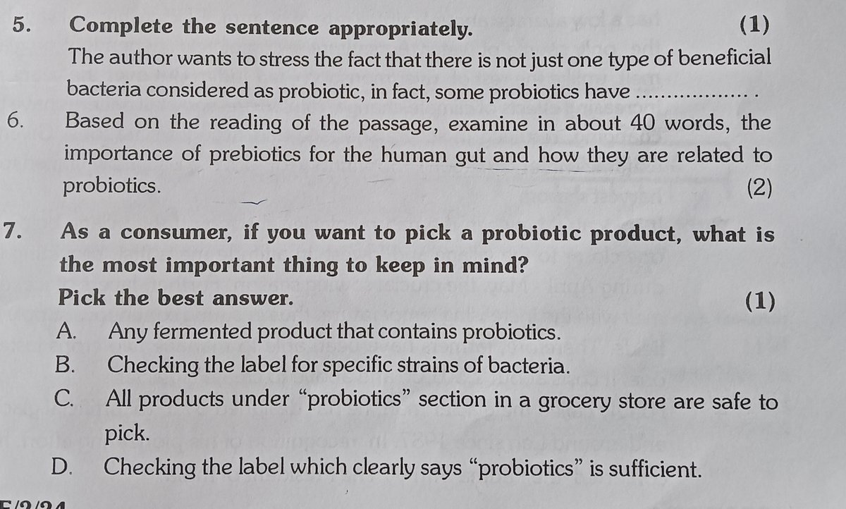 Complete the sentence appropriately. The author wants to stress the fact..