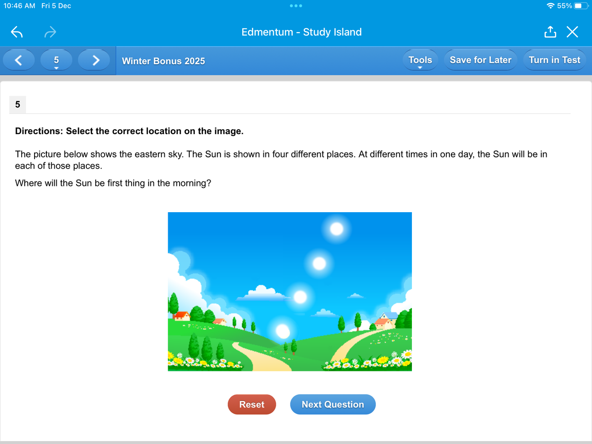 Directions: Select the correct location on the image. The picture below