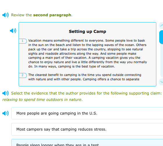 Review the second paragraph. Select the evidence that the author provide..