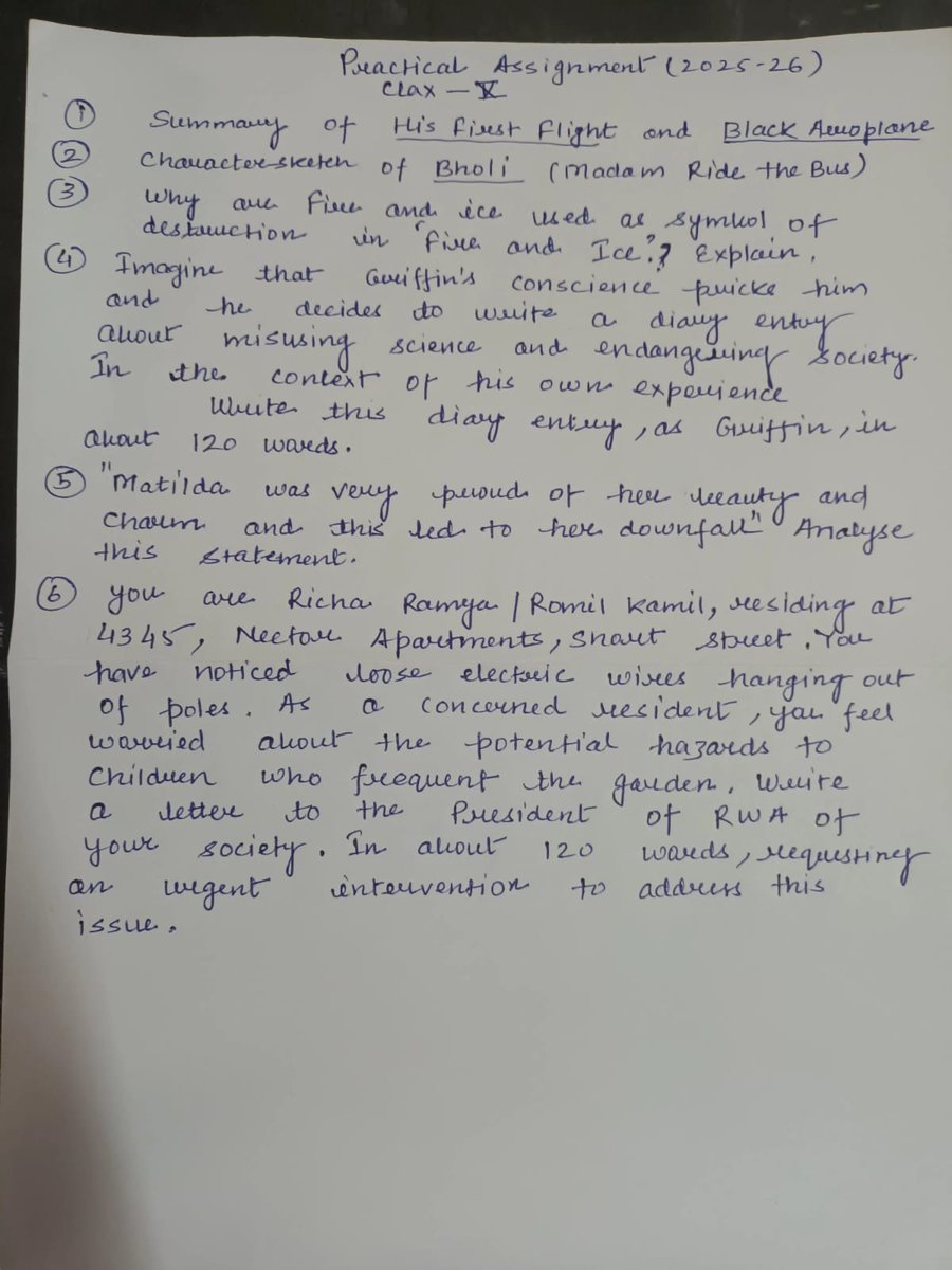 Summary of His First Flight and Black Aeroplane Character sketch of Bholi..