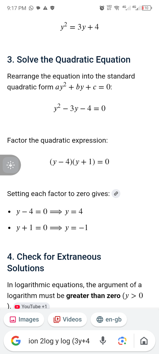 Solve the Quadratic Equation Rearrange the equation into the standard qu..