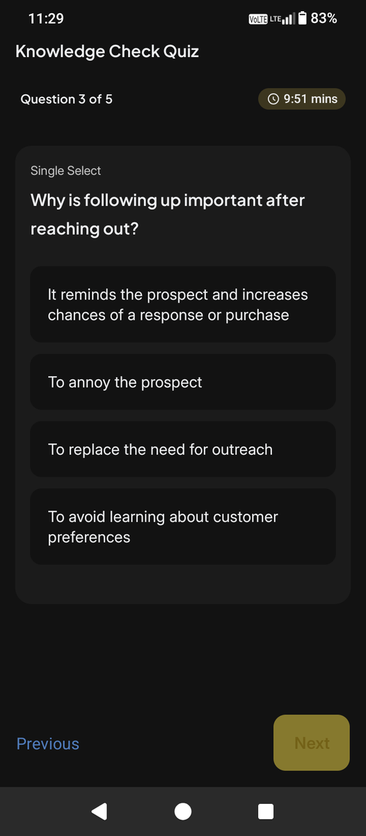 Why is following up important after reaching out? It reminds the prospec..