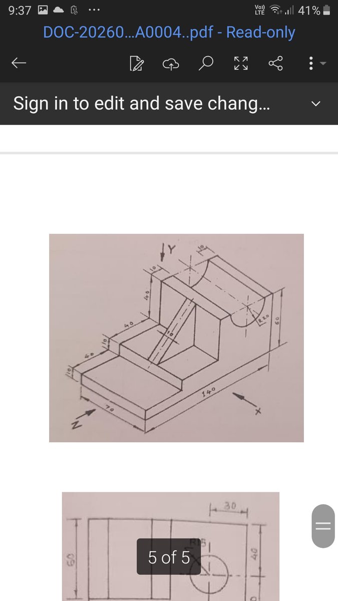 How to draw views of a 3D object? Can you provide a picture or example t..