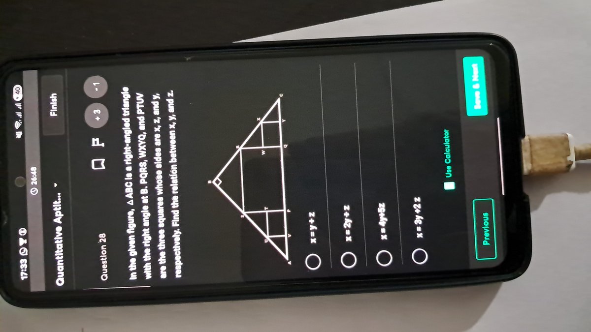 In The Given Figure Triangle Abc Is A Right Angled Triangle With The
