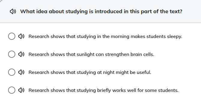 What idea about studying is introduced in this part of the text? Researc..