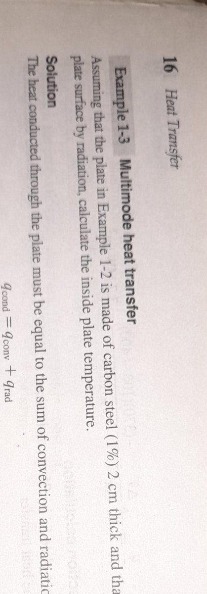 Assuming that the plate in Example 1-2 is made of carbon steel (1% carbon..