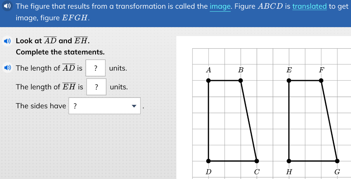 The figure that results from a transformation is called the image. Figure..