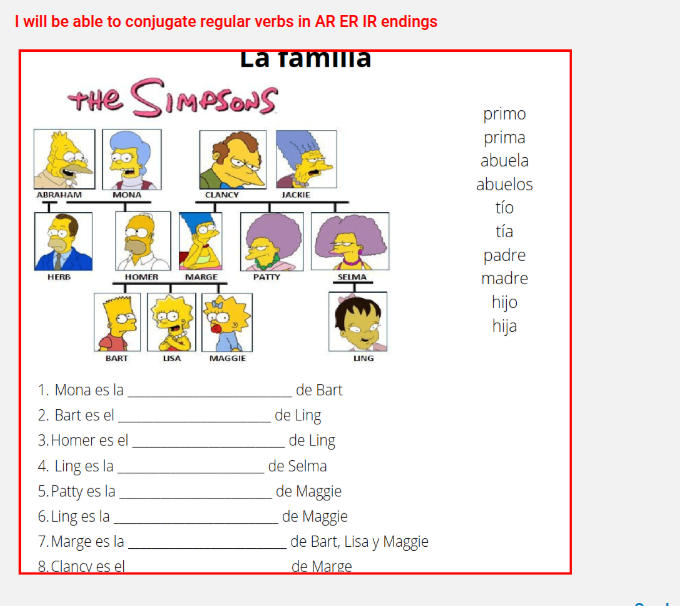 La Tamilla THE SIMPSONS ABRAHAM MONA CLANCY JACKIE HERB HOMER MARGE PA..