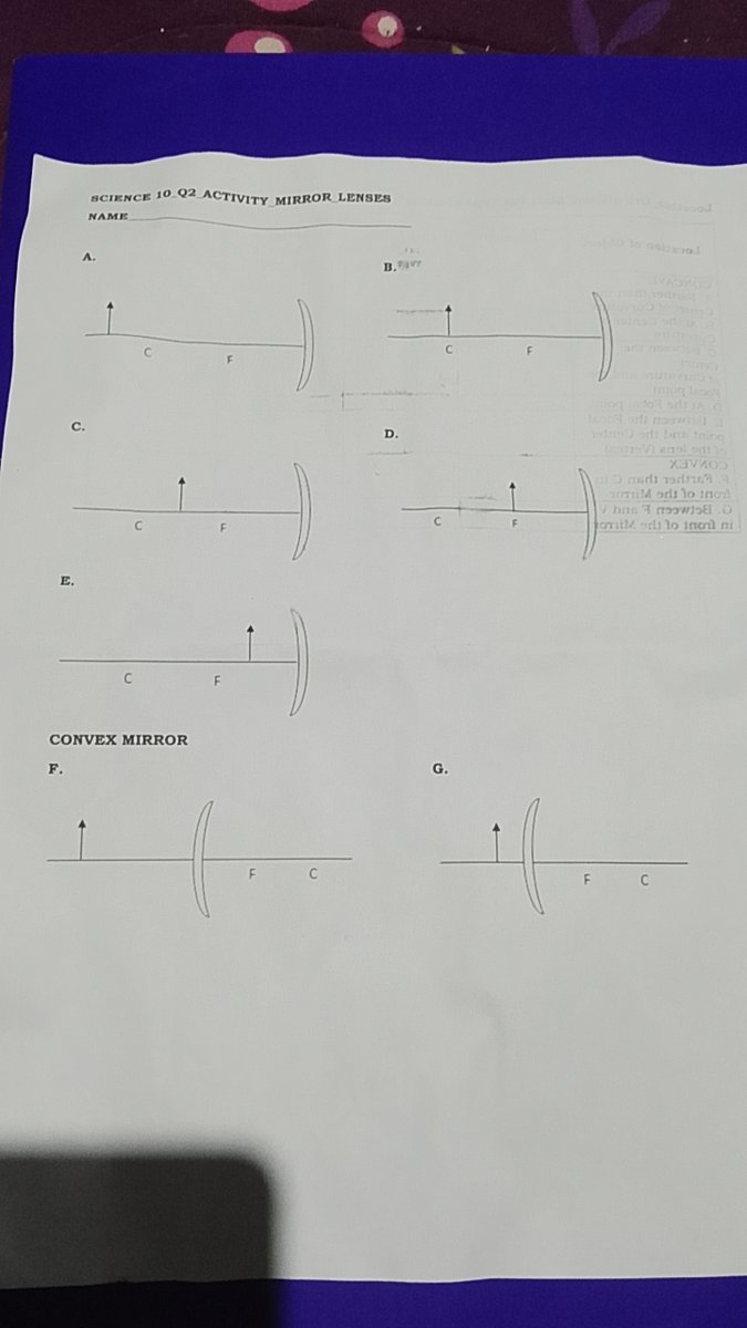 SCIENCE 10 Q2 ACTIVITY MIRROR_LENSES NAME A. B. C. D. E. CONVEX MIR..