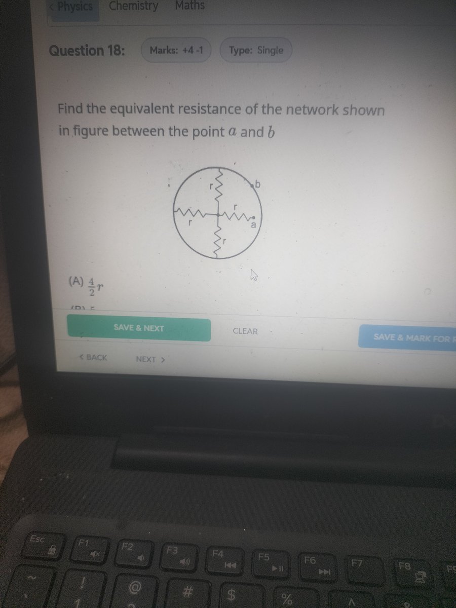 Find the equivalent resistance of the network shown in the figure between..