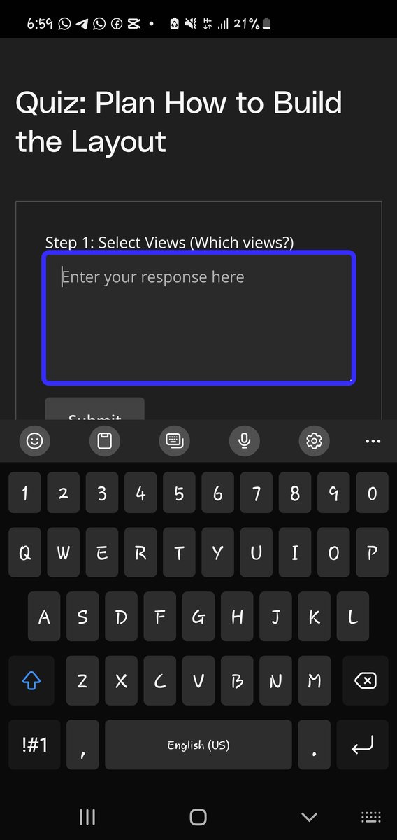 Quiz Question: Plan how to build the layout. Step 1: Select Views Whic..