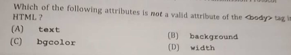 Which of the following attributes is not a valid attribute of the tag i