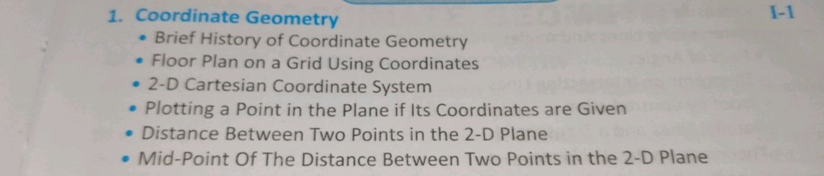 Coordinate Geometry Brief History of Coordinate Geometry Floor Plan on a..