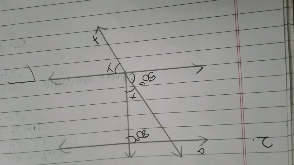 The image shows a diagram with two parallel lines intersected by two tran..