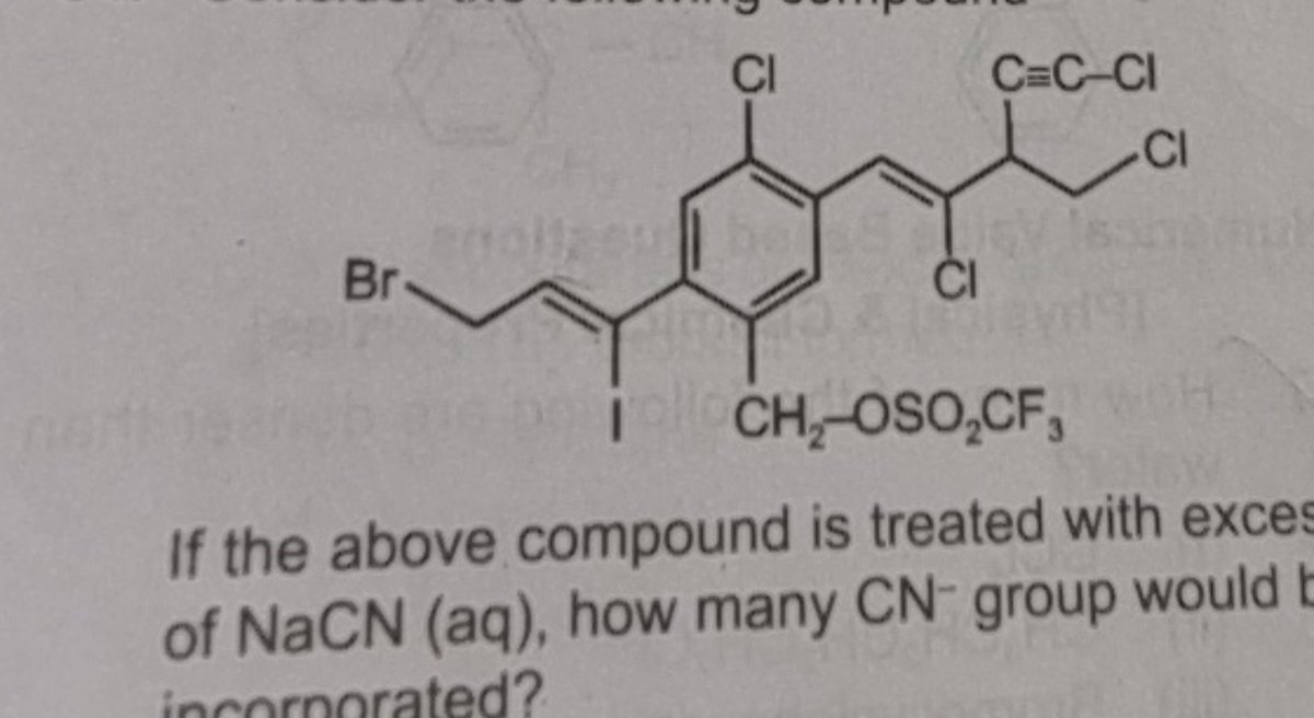 Consider the following compound: [Image of chemical structure] If the..