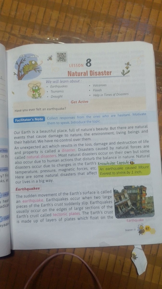 LESSON 8 Natural Disaster We will learn about: Earthquakes Tsunamis Drou..