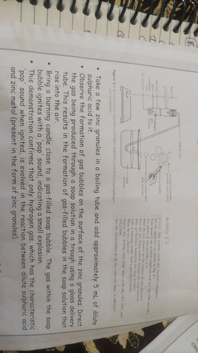 Activity 2.3 CAUTION: This activity needs the teacher's assistance. Set..
