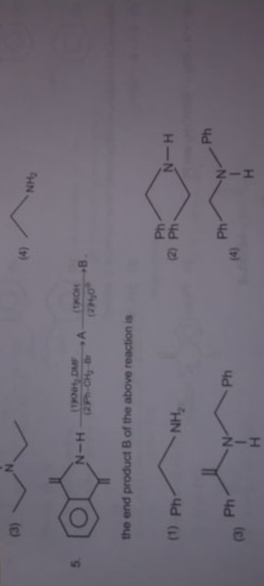 The end product B of the above reaction is: [Diagram showing a reaction
