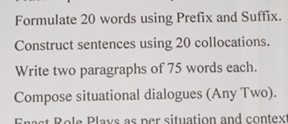 Formulate 20 words using Prefix and Suffix. Construct sentences using 20