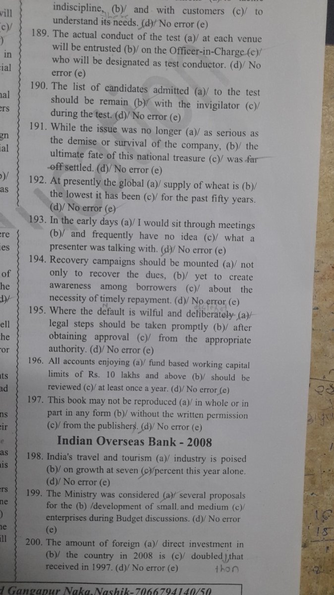 indiscipline, (b)/ and with customers (c)/to understand its needs. (d)/ N..