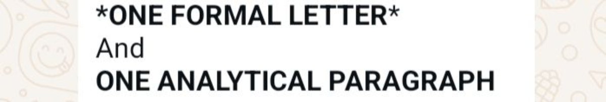 ONE FORMAL LETTER And ONE ANALYTICAL PARAGRAPH | Filo