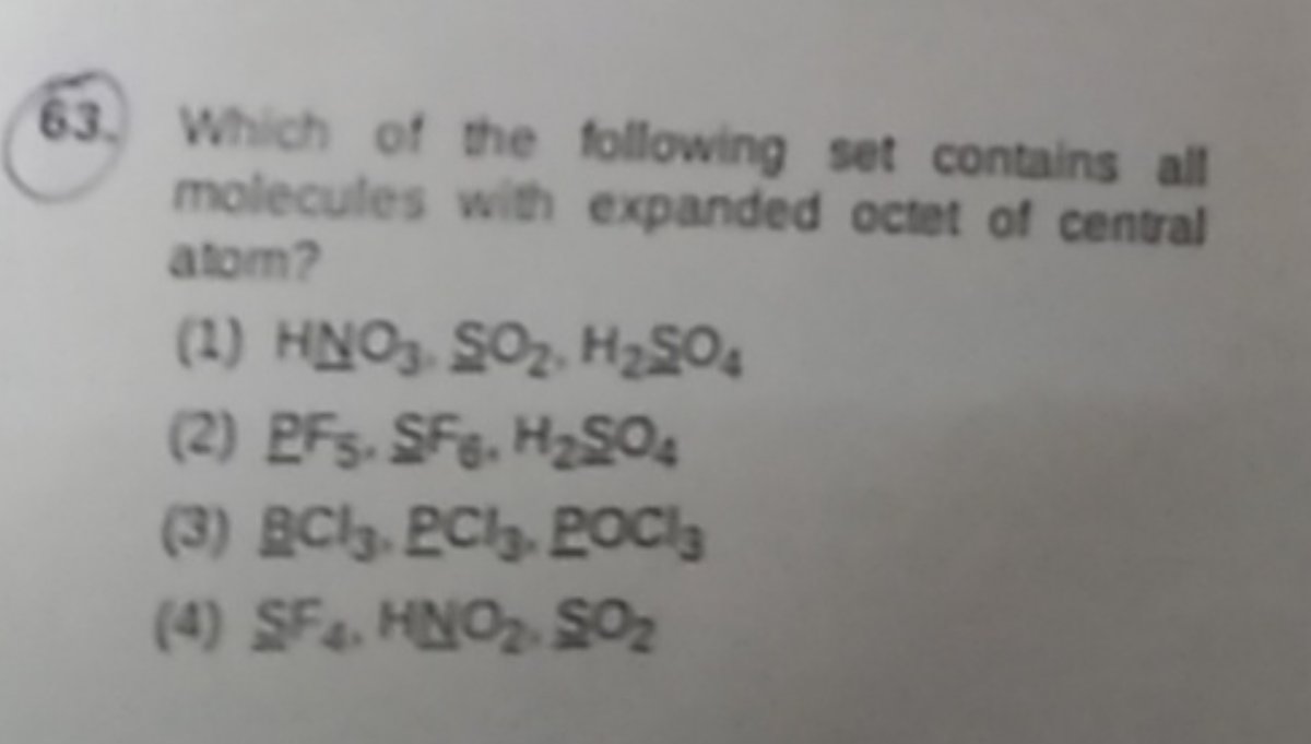 Which of the following set contains all molecules with expanded octet of