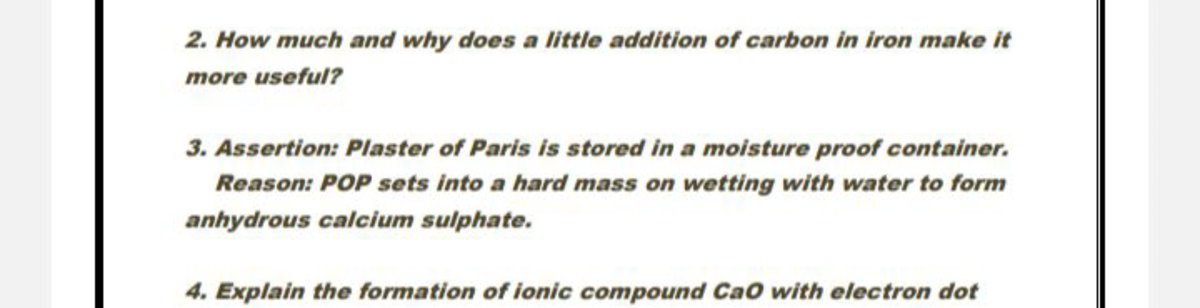 How much and why does a little addition of carbon in iron make it more us..
