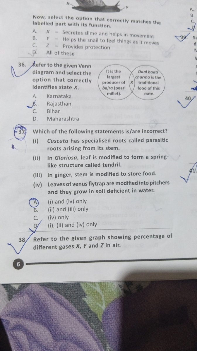Refer to the given Venn diagram and select the option that correctly iden..
