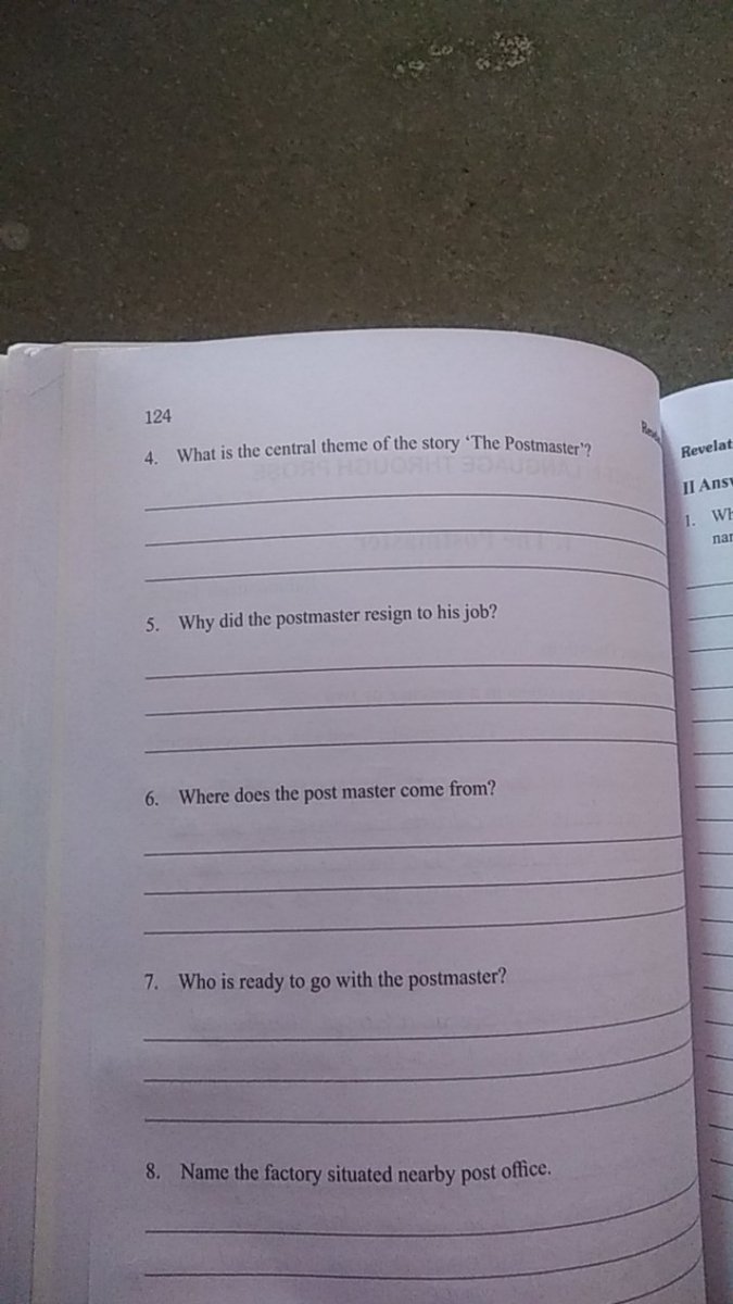 What is the central theme of the story ‘The Postmaster’? Why did the pos..